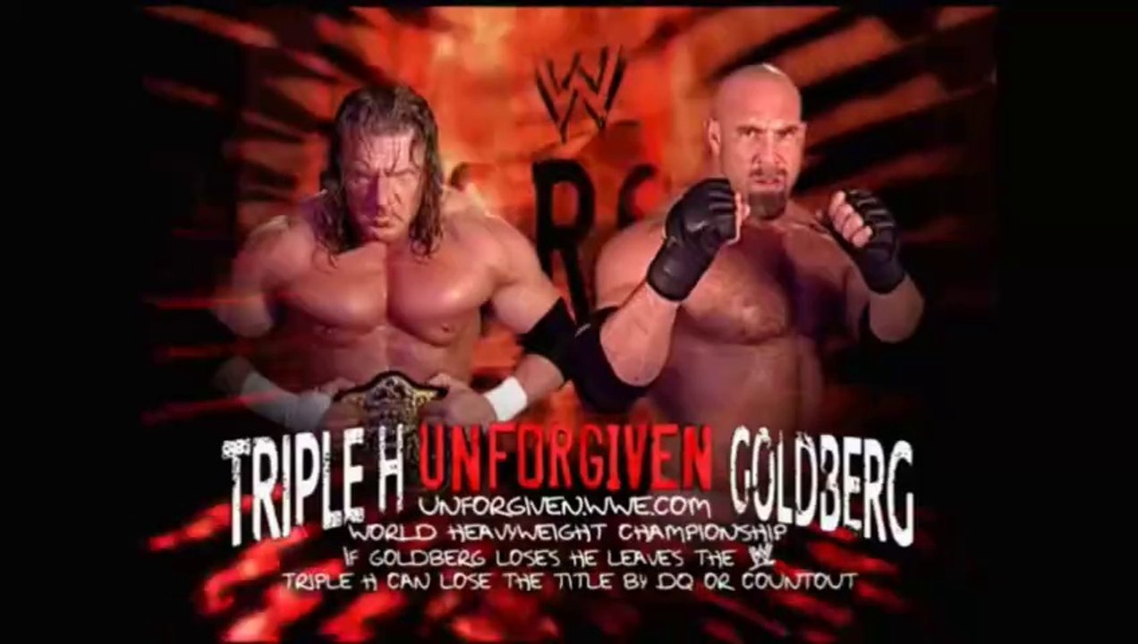 WWE Unforgiven 2003 - Goldberg vs Triple H (World Heavyweight ...