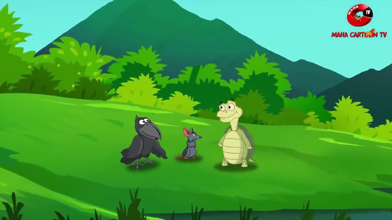 Four Friends - English Cartoon - Panchatantra Moral Stories for Kids - Maha Cartoon TV English ...
