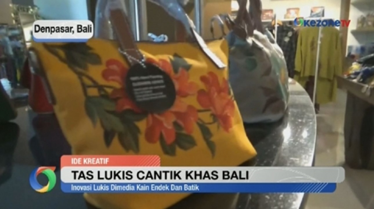 Cantiknya Kreasi Tas Lukis Motif Bunga Khas Bali - video Dailymotion
