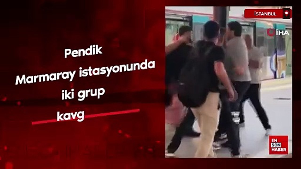 İstanbul'da Pendik Marmaray istasyonunda 2 grup kavga etti - Dailymotion Video