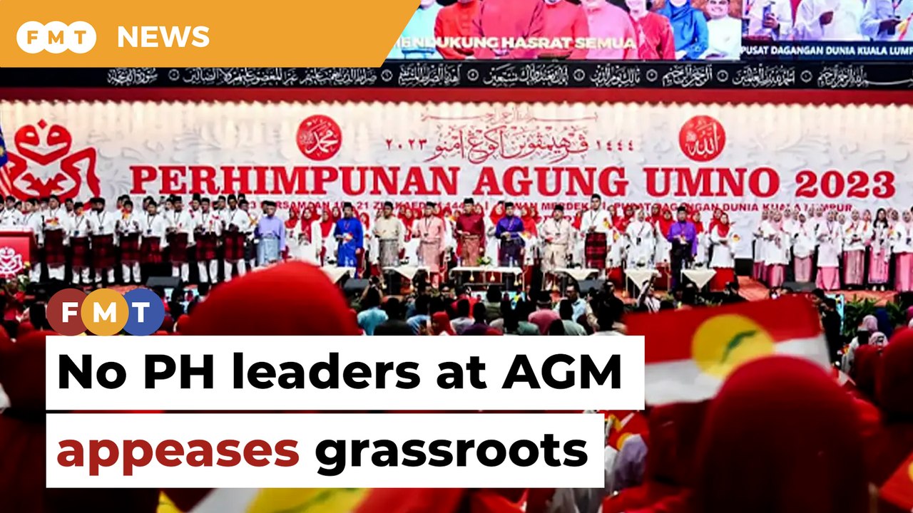No PH leaders at Umno AGM to appease grassroots, say analysts - video Dailymotion