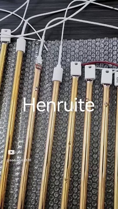 2000W 350mm 235v gold element infrared quartz heating tube halogen ...