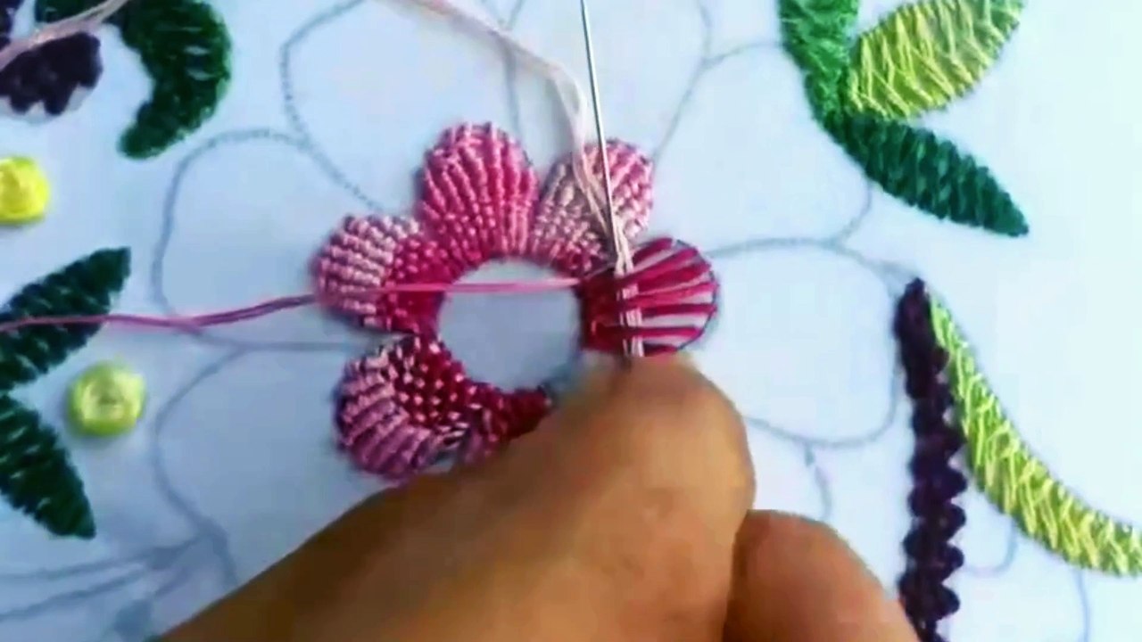 flower hand embroidery - video Dailymotion