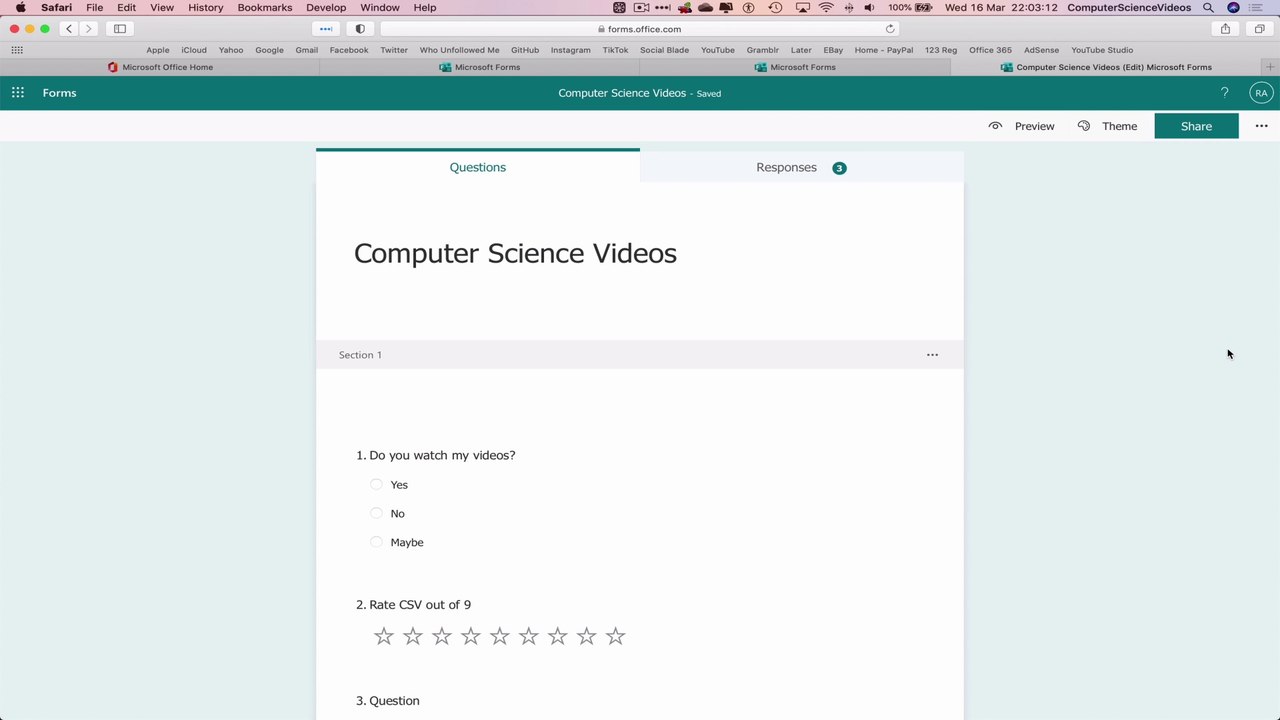 How to VIEW Your Microsoft Form for Office 365 In Cross Platform Format On a Mac - Basic ...