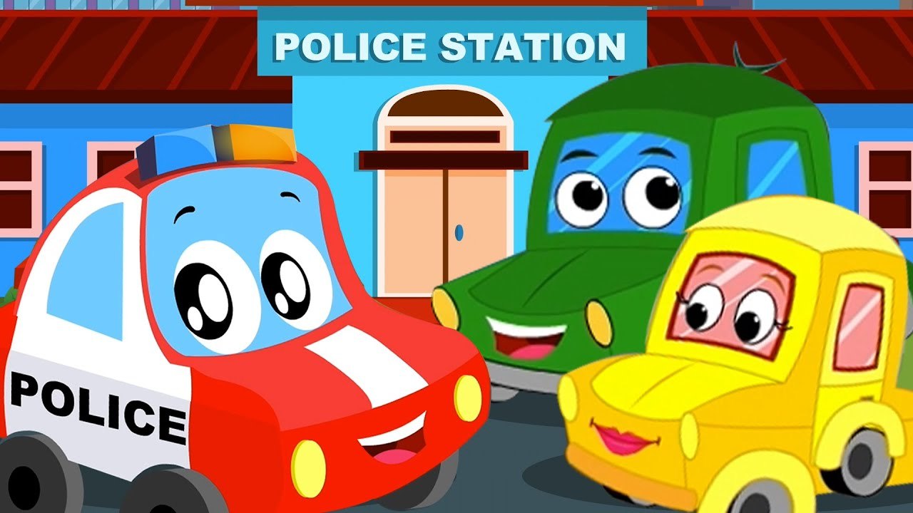 Police Car Song + More Nursery Rhyme & Kids Car Cartoon Video - video ...