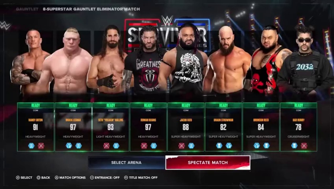 What Happens When Roman Reigns Starts Gauntlet Match At No.1 | WWE 2K24 ...
