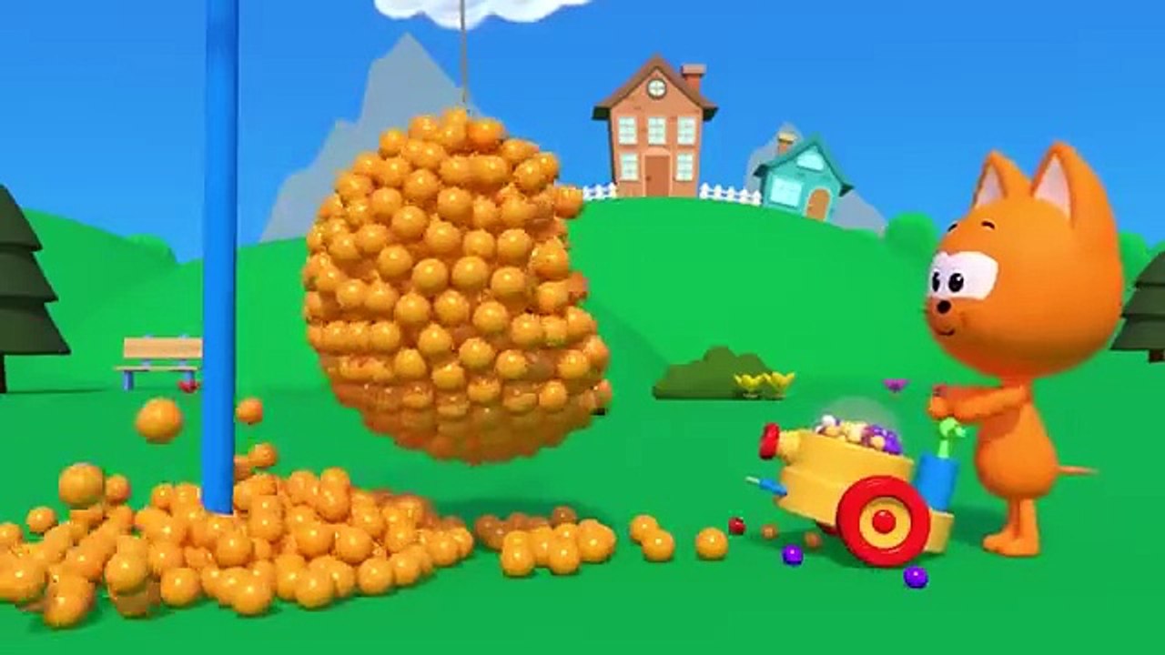 Learn numbers with a balls game - Meow Meow Kote Kitty cartoons for ...