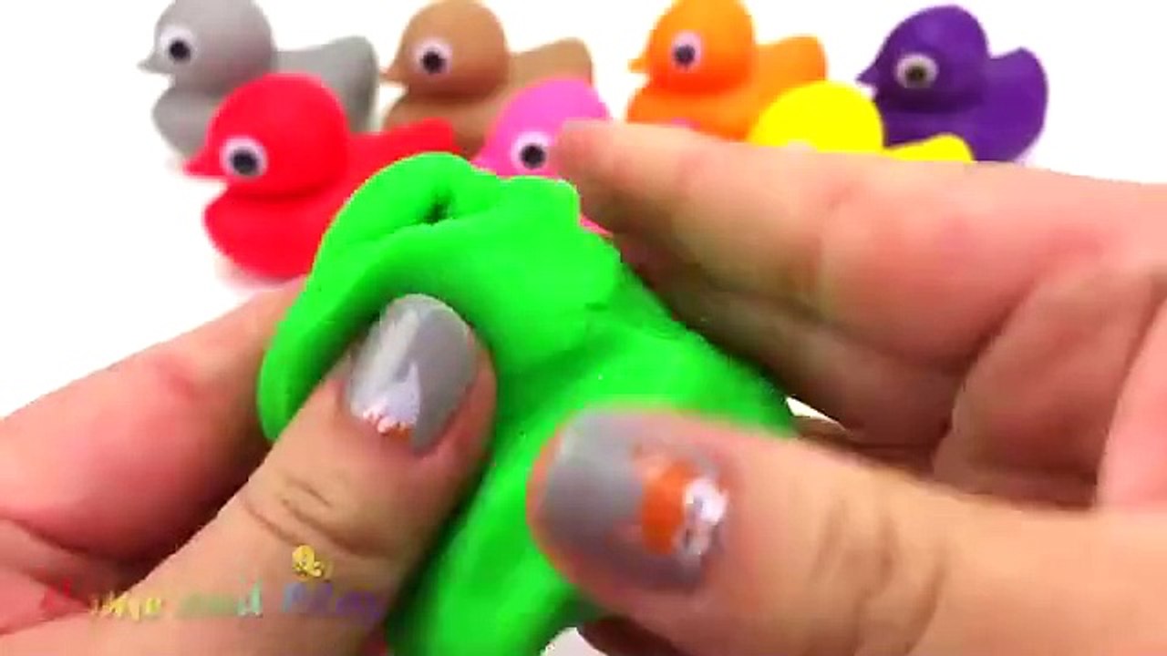 Learn Colors With Play Doh Ducks And Clay Foam Surprise Toys Video