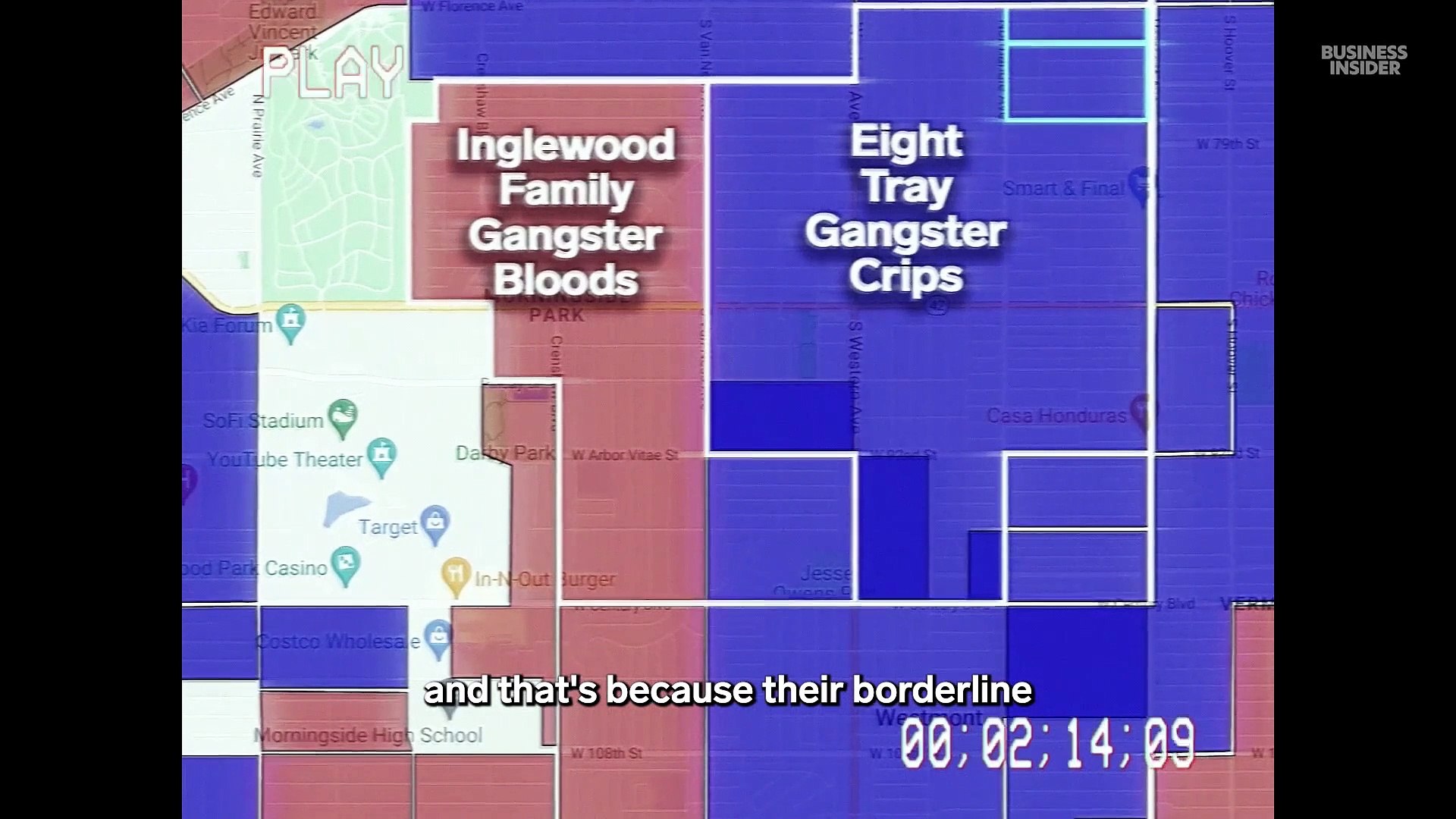 Compton Crips And Bloods Map Blood And Crip Territory Map Maps