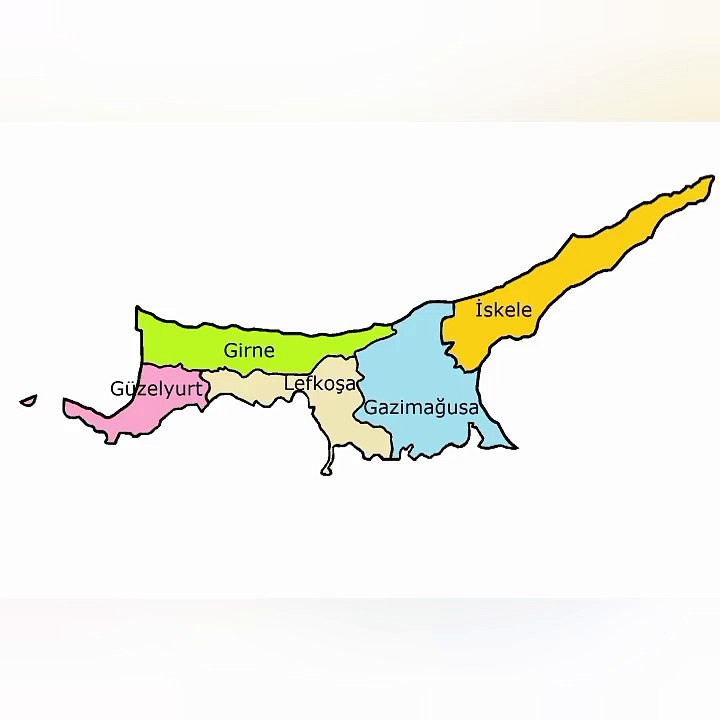 Peta Siprus Utara. Map of Northern Cyprus. Map of North Cyprus ...