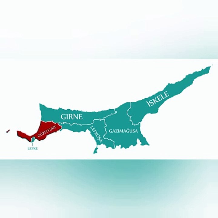 Peta Siprus Utara. Map of Northern Cyprus. Map of North Cyprus ...