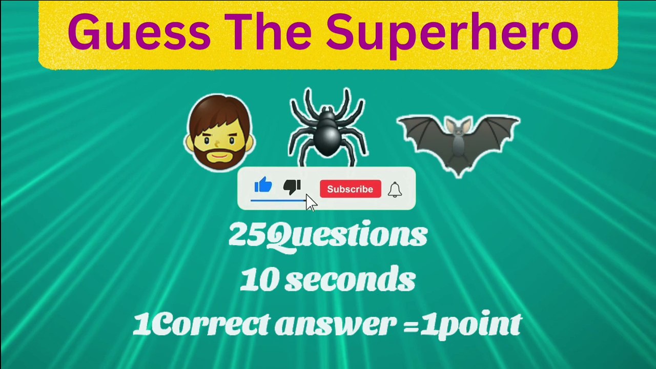 Guess the superhero by emoji - video Dailymotion