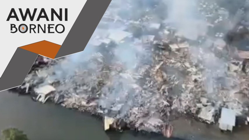 80 rumah setinggan di Likas musnah dalam kebakaran | Astro Awani