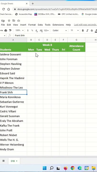 Excel Tips and Tricks - Online Attendance Sheet With Checkbox In Google Sheet - video Dailymotion