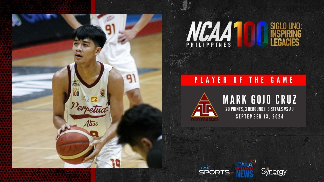 Player of the Game - Mark Gojo Cruz vs. AU | NCAA Season 100 - video ...