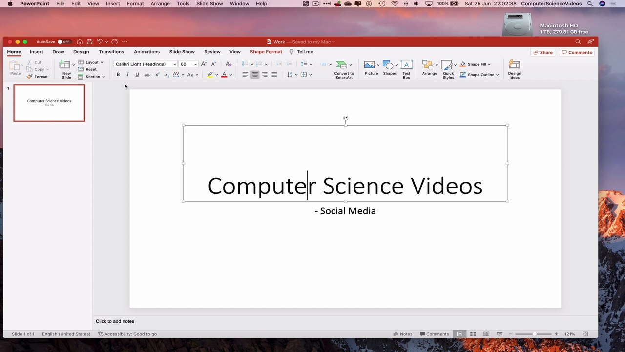 How to USE Microsoft PowerPoint On a Mac - Tutorial 3 - Inserting Text ...