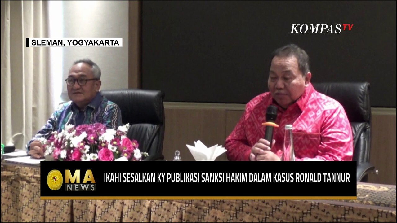 IKAHI Sesalkan KY Publikasi Sanksi Hakim dalam Kasus Ronald Tannur - MA NEWS - Video Dailymotion