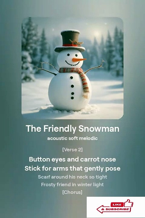 The Friendly Snowman Poem For Kids - video Dailymotion