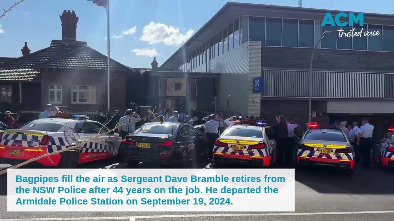 Sgt Bramble Armidale Police retirement, September 2024 - video Dailymotion