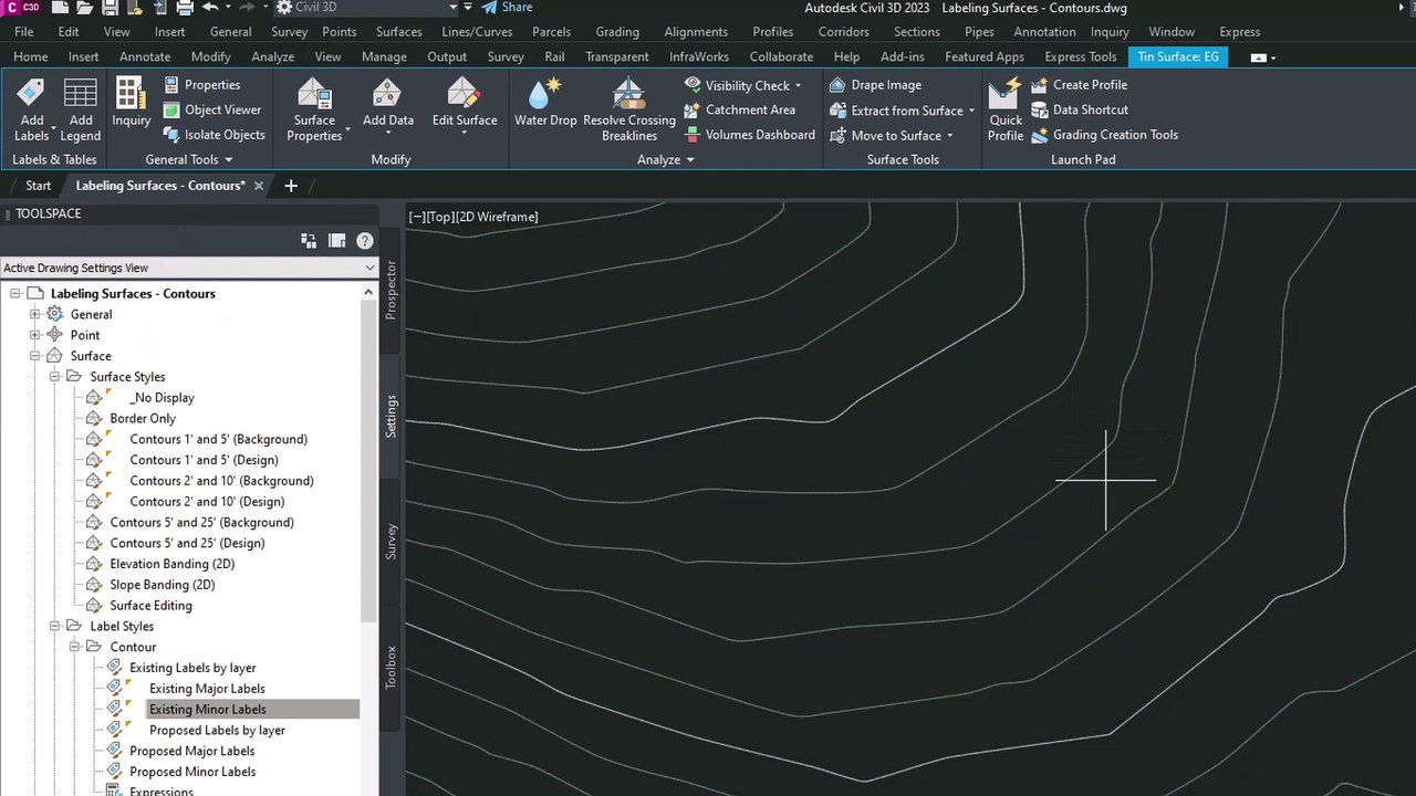 Labeling Surfaces - Slope and Spot Elevations in Civil 3Dلیبلنگ سطحیں ...