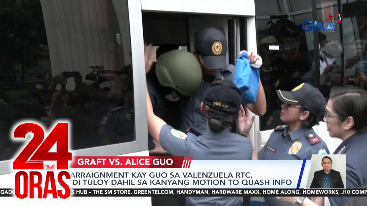 Arraignment kay Guo sa Valenzuela RTC, ‘di tuloy dahil sa kanyang motion to quash info | 24 Oras ...