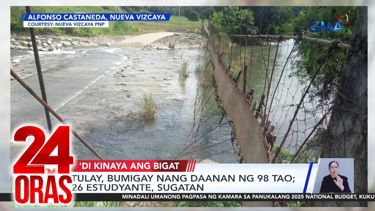 Tulay, bumigay nang daanan ng 98 tao; 26 estudyante, sugatan | 24 Oras ...