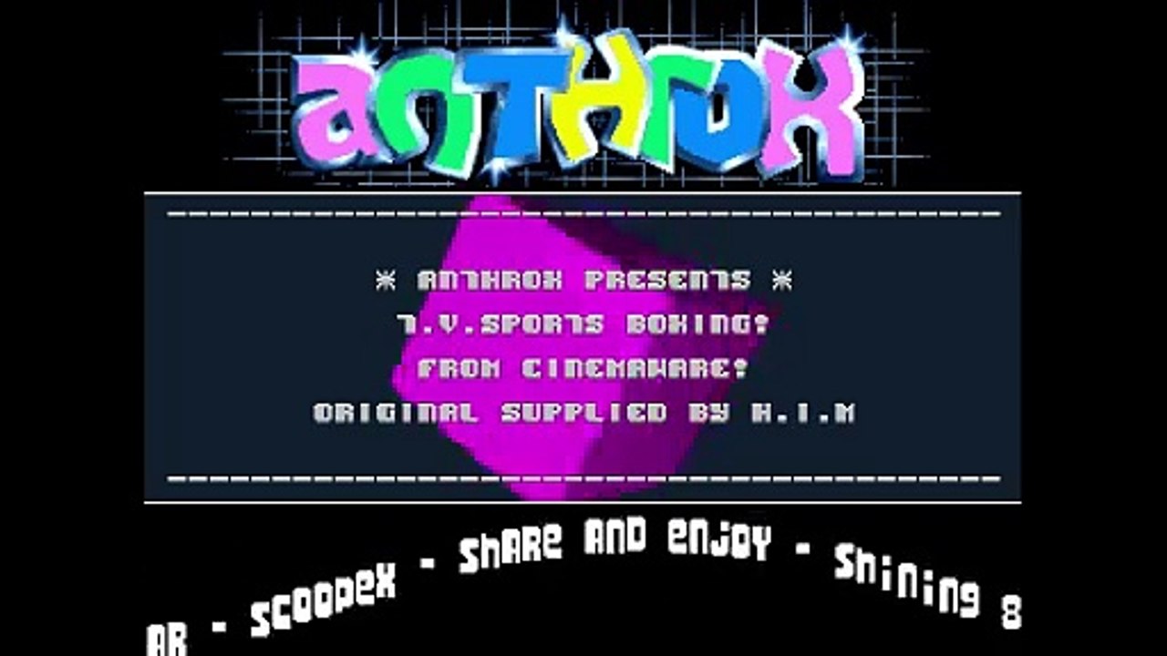 Amiga Cracktro - TV Sports Boxing by Anthrox - video Dailymotion