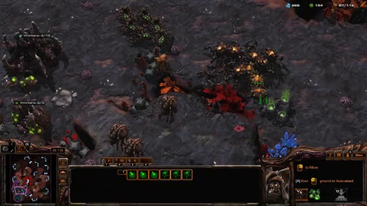 [StarCraft 2] No.0274 -- Great-Level ZERG player fights Harder A.I ...