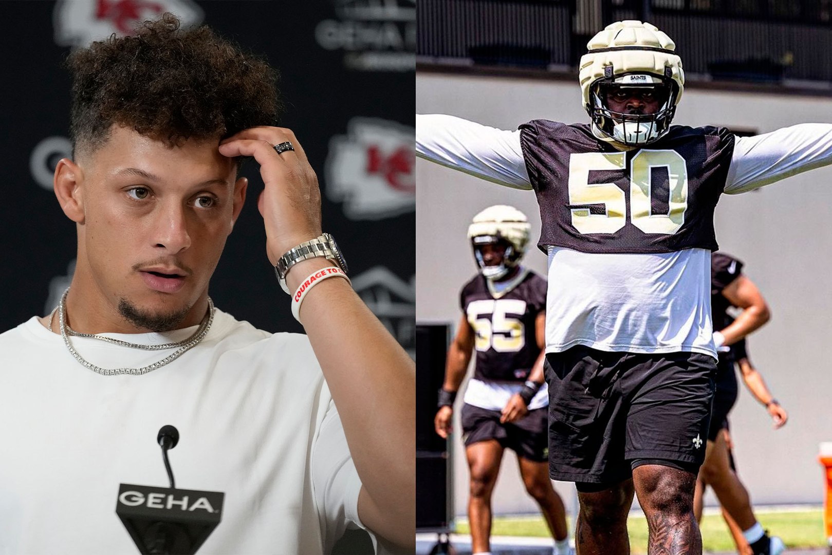 Patrick Mahomes Intercepted by 320-Pound Powerhouse Khalen Saunders ... Patrick Mahomes Intercepted by 320-Pound Powerhouse Khalen Saunders ...