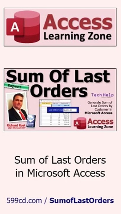 Generate Sum of Last Orders by Customer in Microsoft Access - video Dailymotion