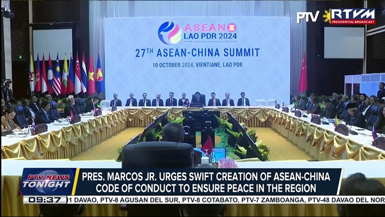 PBBM urges swift creation of ASEAN-China Code of Conduct to ensure ...