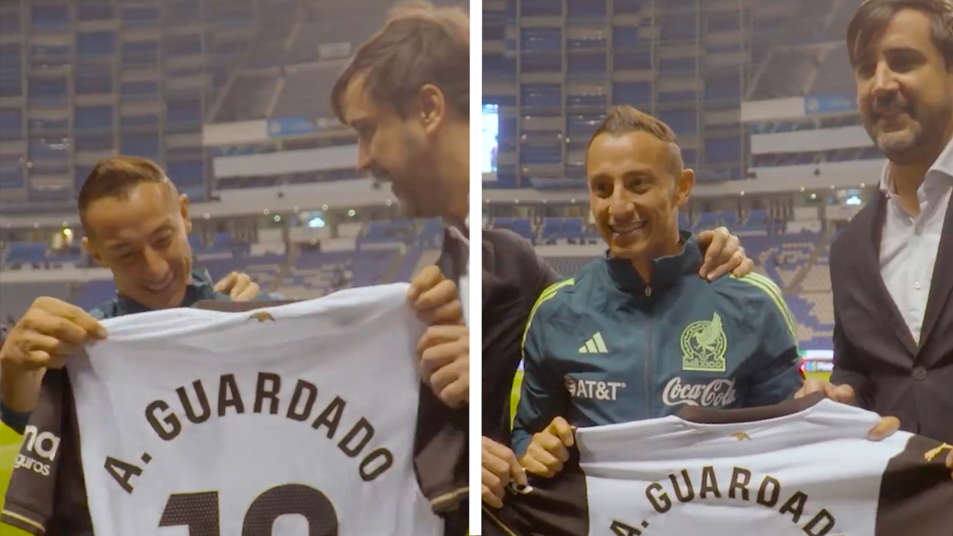 Andrés Guardado es homenajeado por el Valencia previo a enfrentar a ...