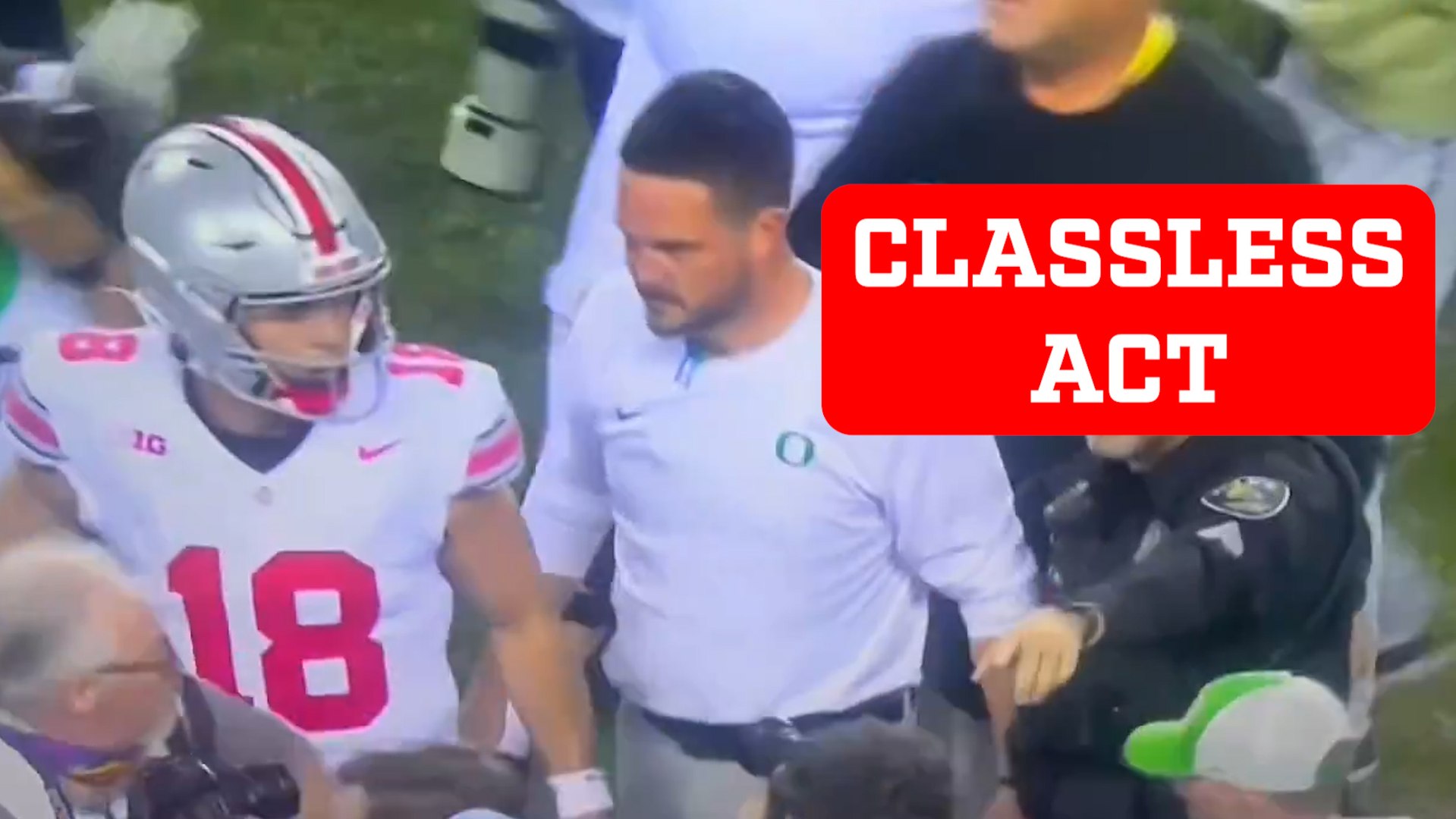 Ohio State?s Will Howard confronts Oregon cameraman following ...