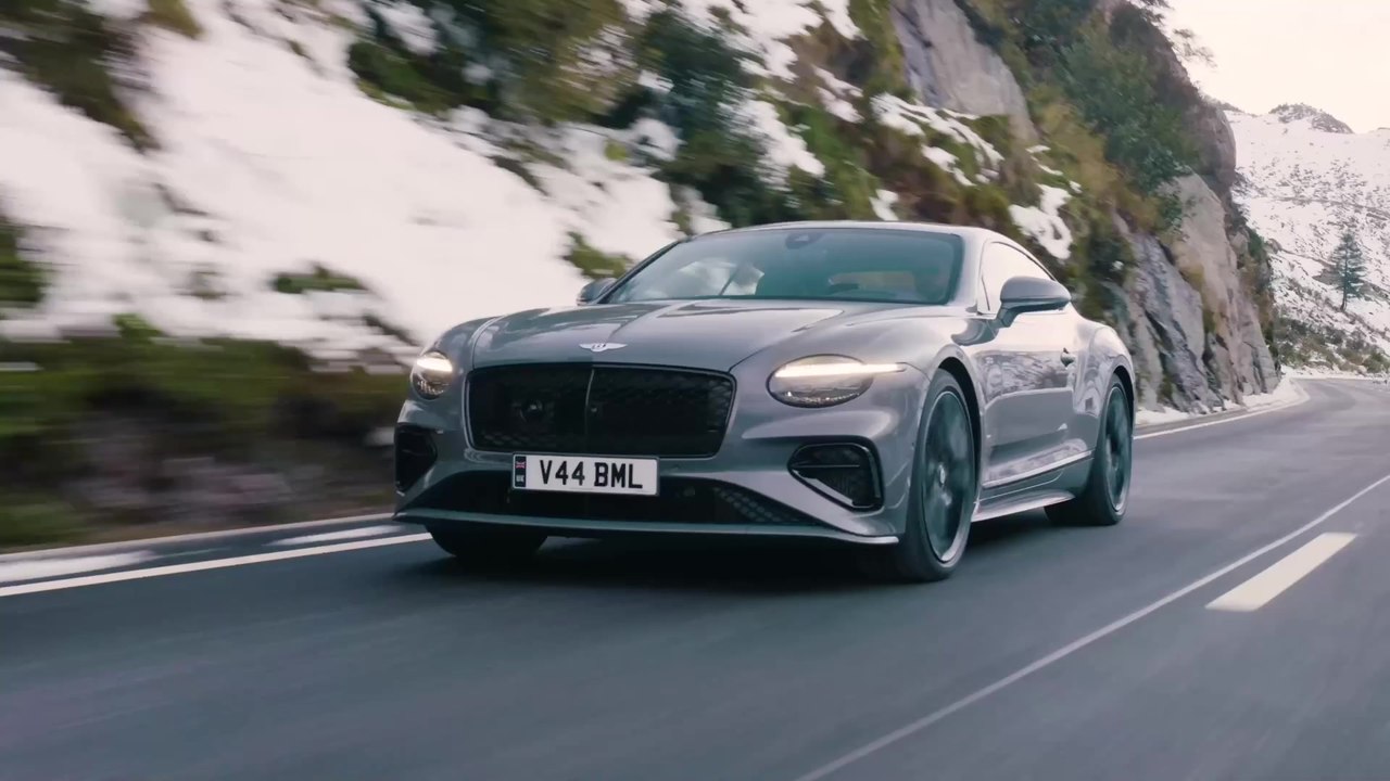The new Bentley Continental GT in Gravity Grey Driving Video - video ...