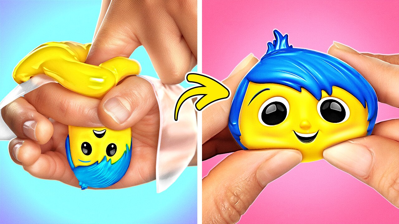 DIY Squishy JOY *INSIDE OUT 2 Best Cardboard Crafts and Game Books ...