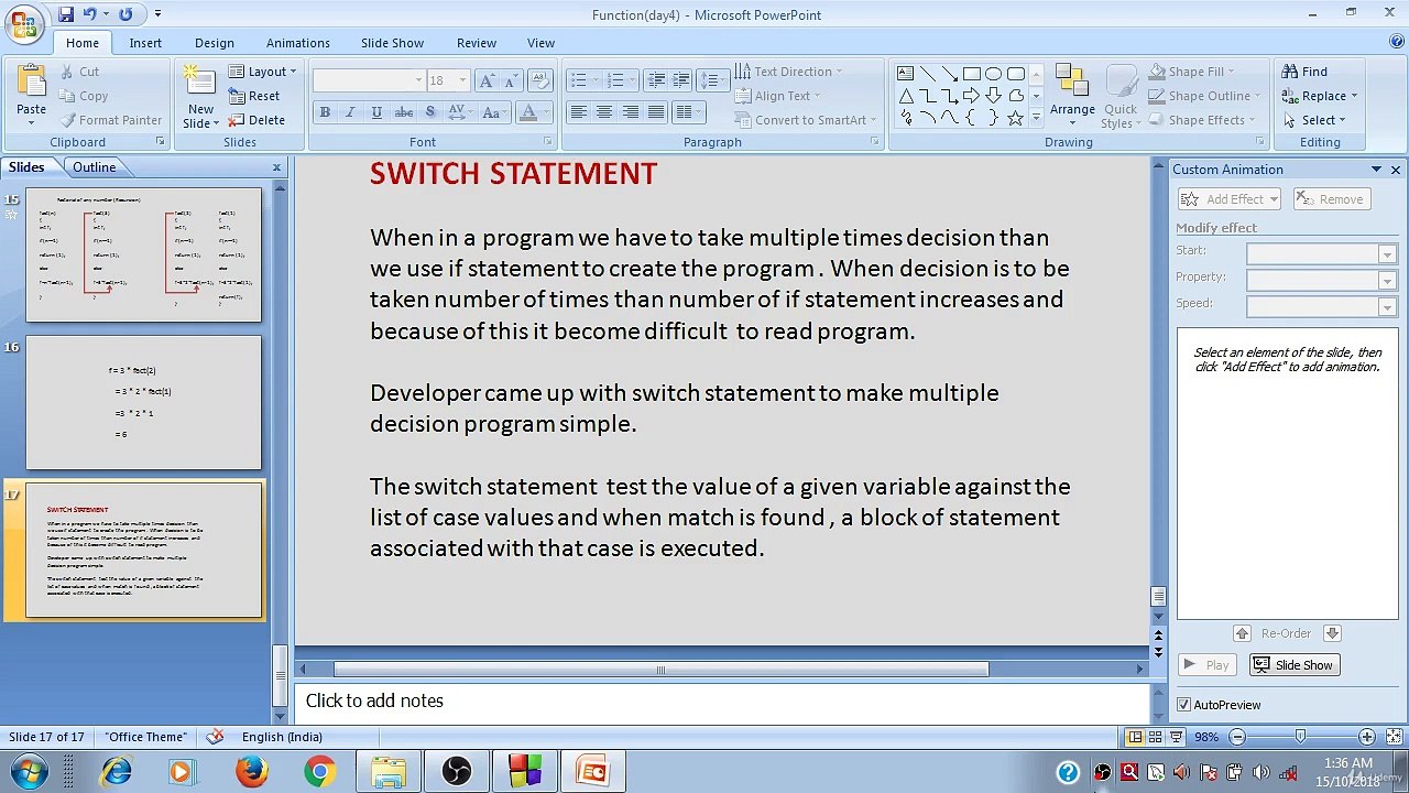 Learn Programming Technique C to Master Skills - Switch Case Program ( Use of Integer Value ...