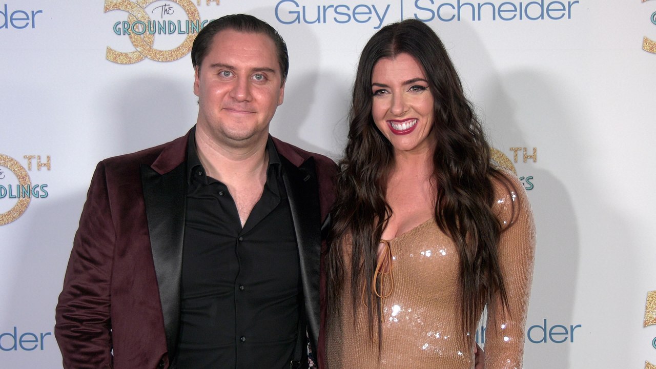 Chris Kleckner and Lauren Howard Hayes attend The Groundlings' 50th Anniversary celebration red ...