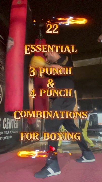 22 essential 3 & 4 punch combinations #boxing #boxingtraining # ...