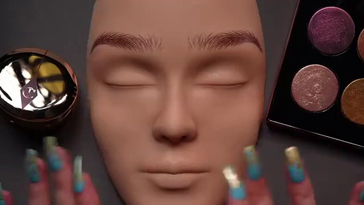 ASMR_Golden_Glam_Makeup_on_Mannequin__Whispered_(360p) - video Dailymotion