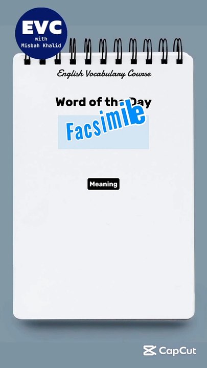 "Facsimile" Meaning in English| English Vocabulary Course - video ...