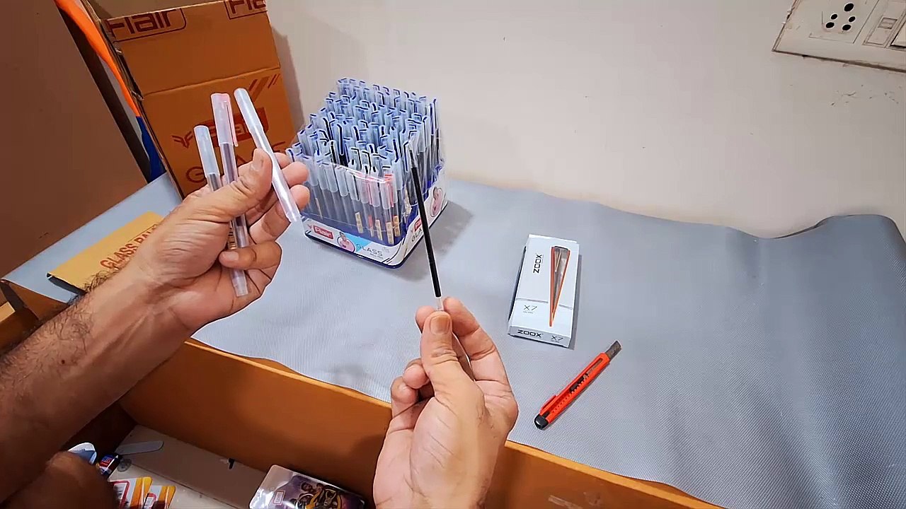 Unboxing and Review of Flair Glass ball pen just 10rs exam pen - video ...