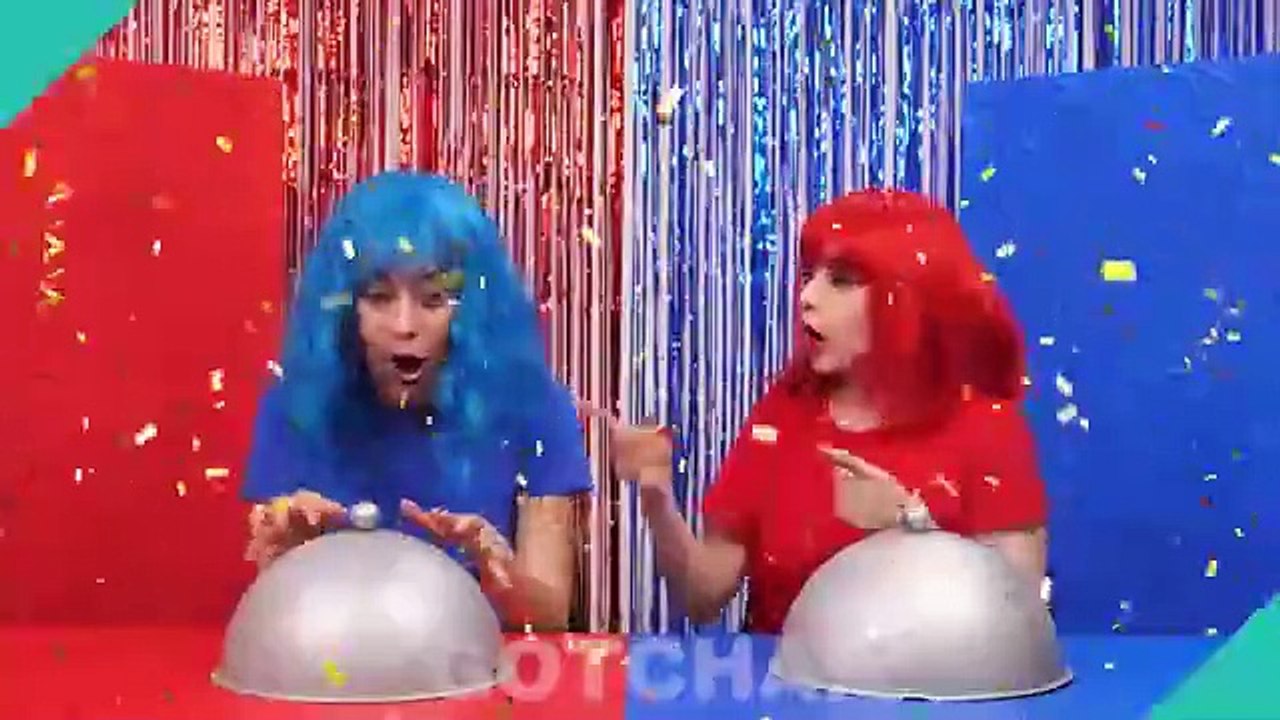 RED VS BLUE COLOR CHALLENGE __ Eating Everything Only In 1 Color For 24 ...