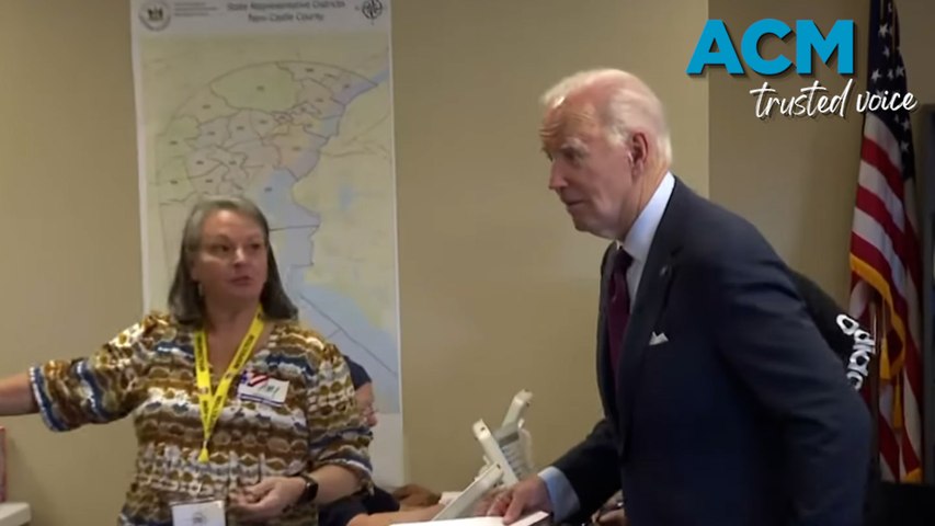 US President Joe Biden lines up to vote early | The Advocate | Burnie, TAS