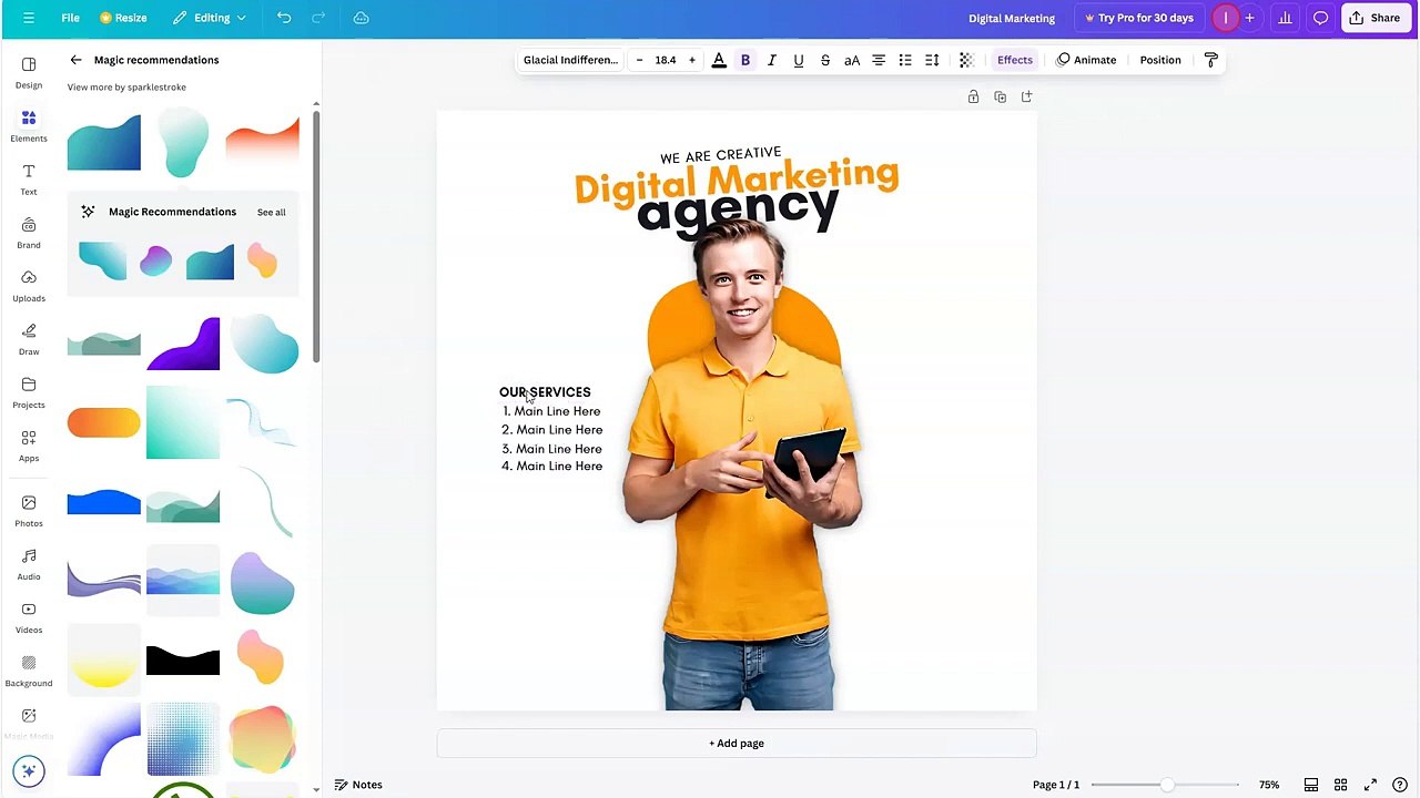 Canva Poster Design I How To Create Digital Marketing Agency Post ...