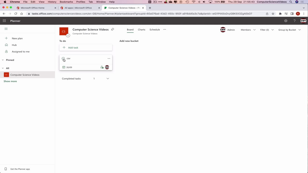 How to USE Microsoft Planner for Office 365 On a Mac - Tutorial 6 - Complete a Task- Basic ...