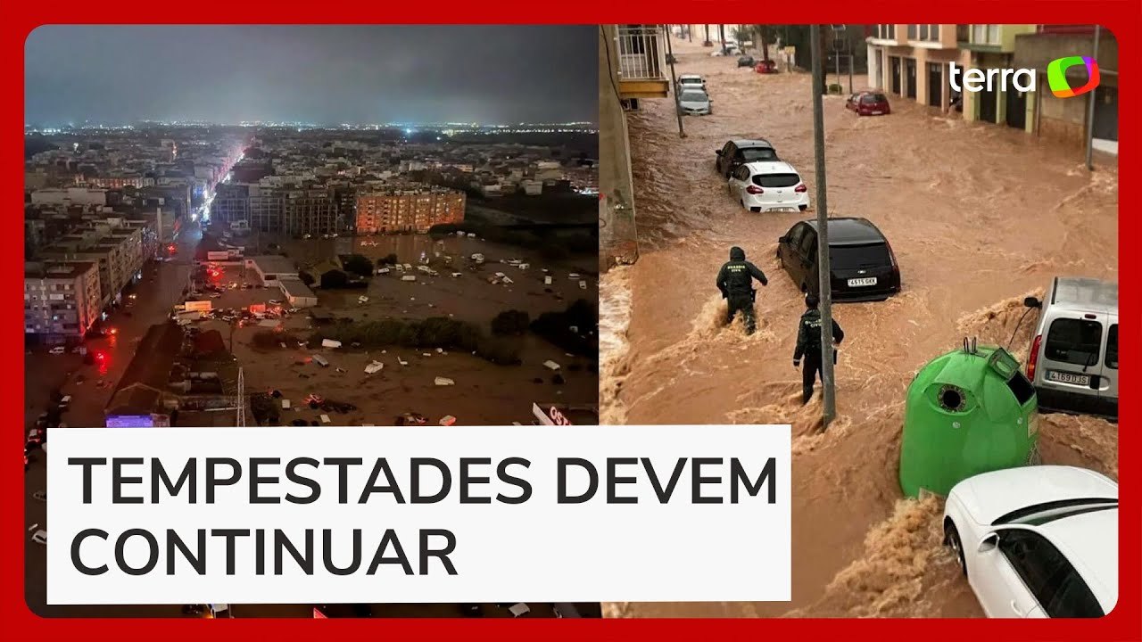 Enchente deixa mais de 60 mortos em Valência, na Espanha - Vídeo ...