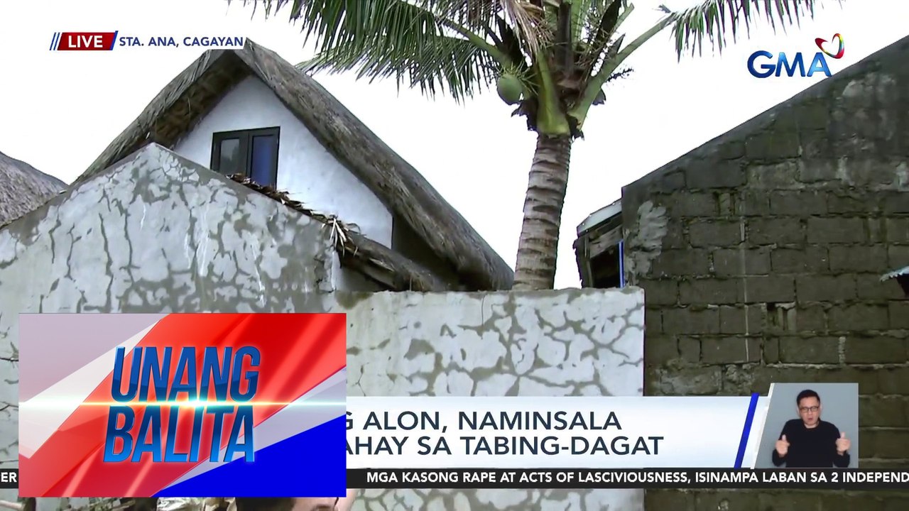 Ulan at hangin, bahagyang humina; mga alon, matataas pa rin | Unang Balita - video Dailymotion