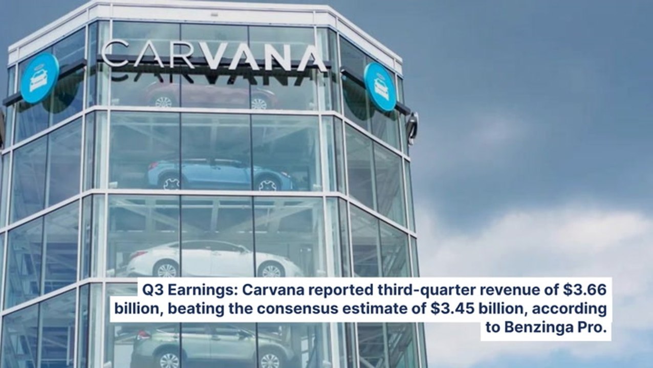 Carvana Stock Surges On Q3 Earnings: Revenue Beat, EPS Beat, Vehicle ...