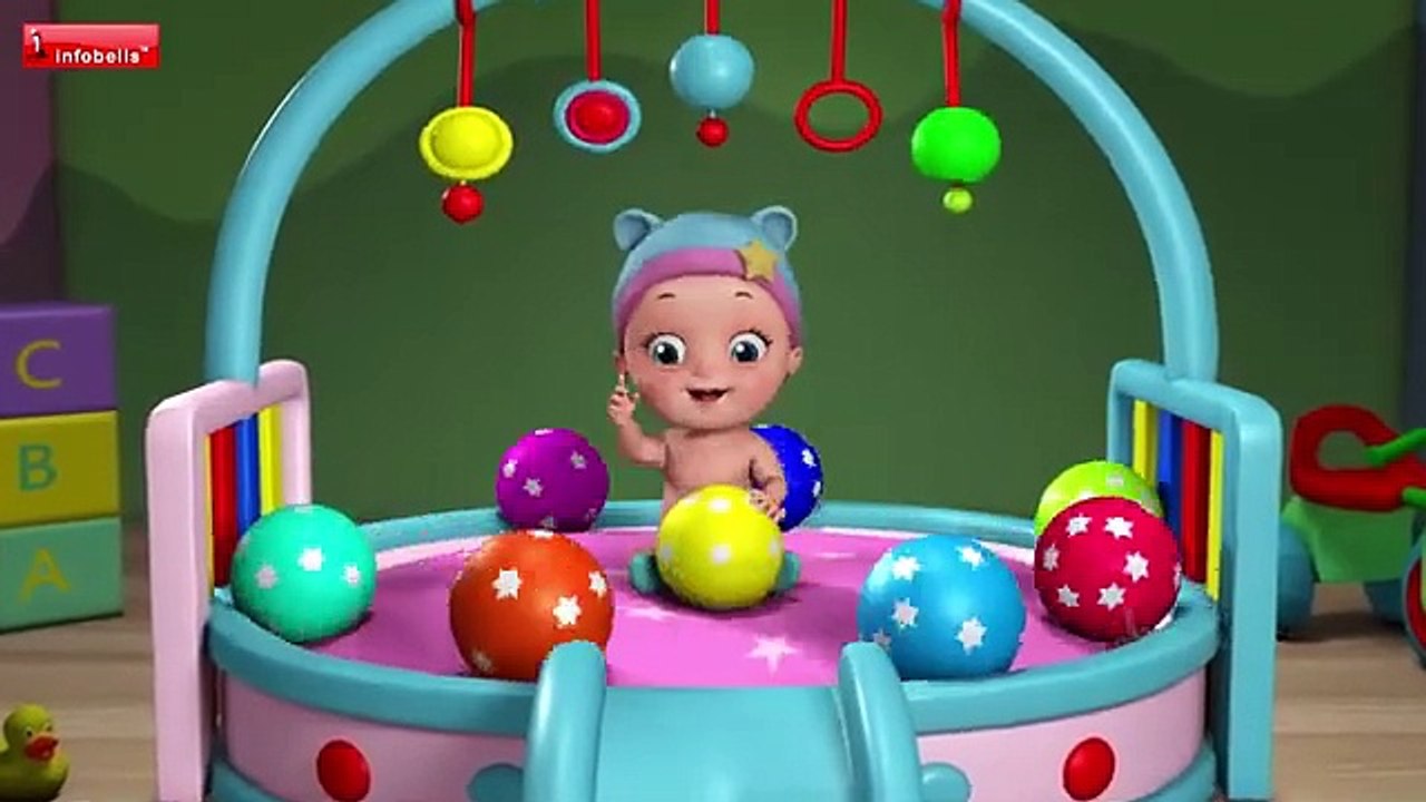 Ten in the Bed Baby Plays with Colorful Balls Learn Numbers & Counting ...