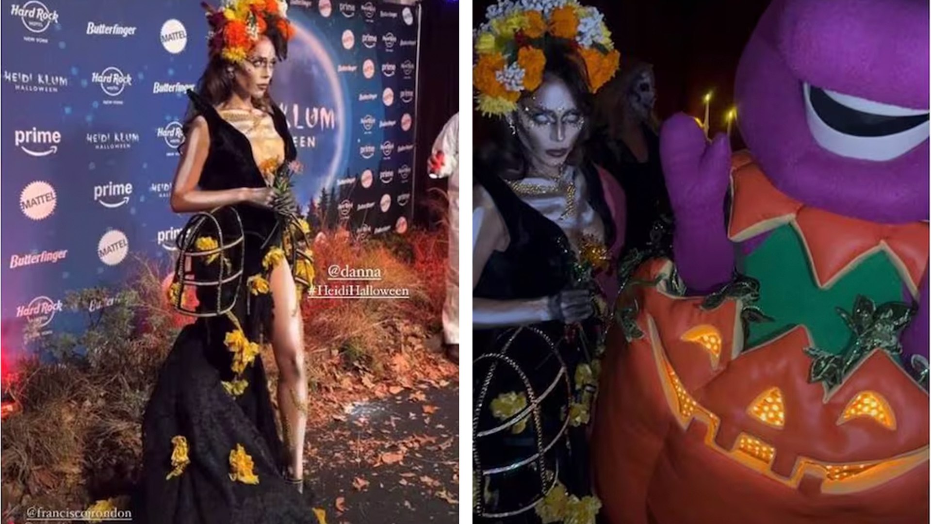 Danna deslumbra a todos como tétrica catrina en la fiesta de Halloween ...